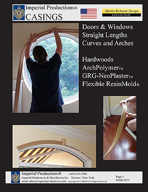Arched window and door casings from Imperial 1-800-399-7585